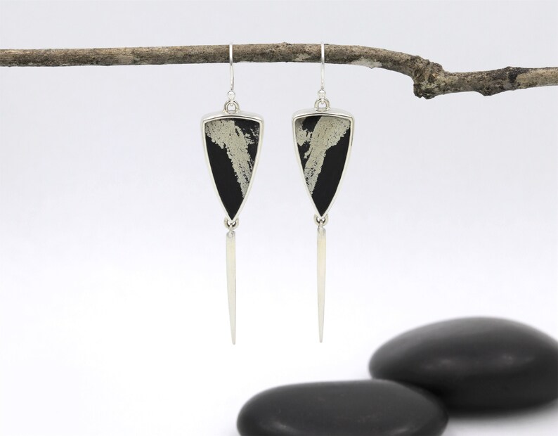 Apache Gold and Sterling Silver Spike Earrings - Etsy