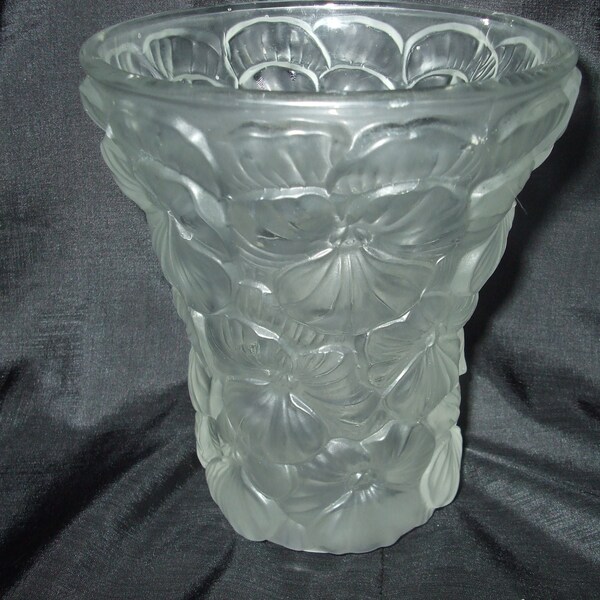 Czech Satin Glass Vase - Etsy