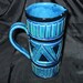 Vintage MCM Bitossi Style Pitcher, Blue Italian Mid Century Pottery ...