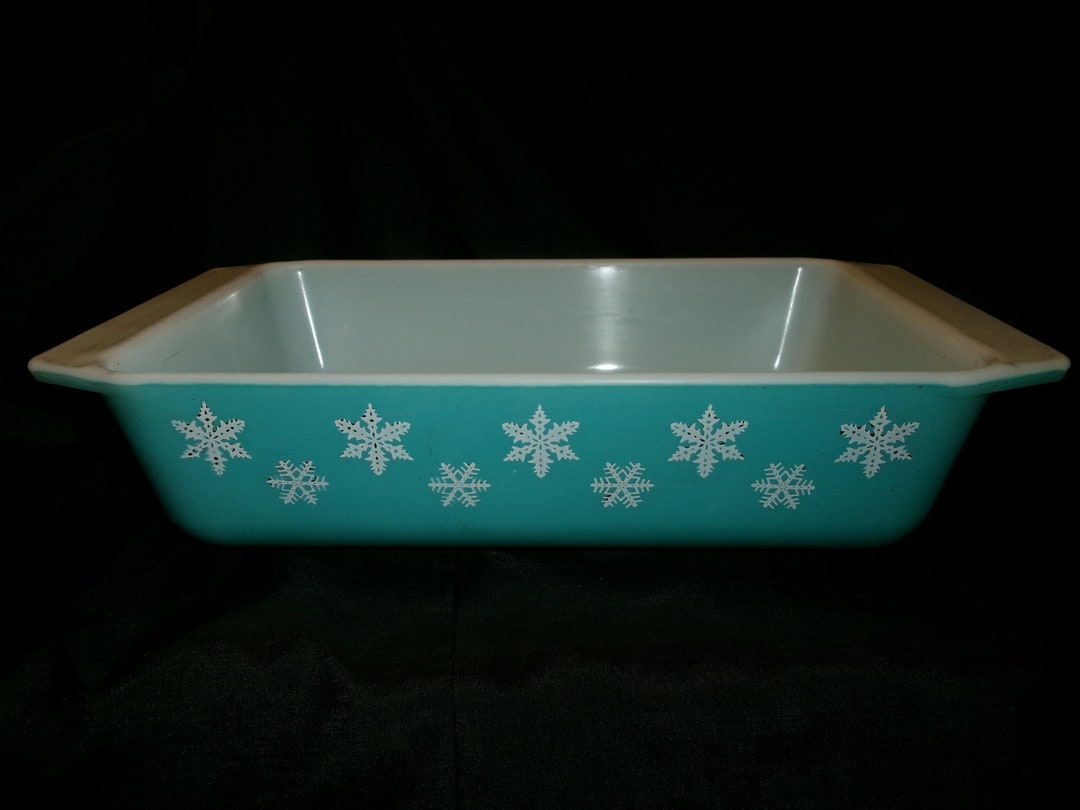 Vintage Turquoise Blue Snowflake Pyrex 2 Quart Baking Dish - Etsy