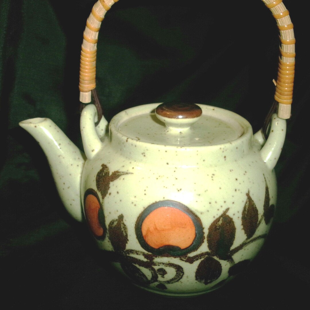 Vintage Seventies Otagiri Teapot , 70s Boho Speckled Stoneware Style ...