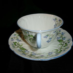 Vintage Harebell Pattern Shelley China Cup and Saucer, English Fine ...