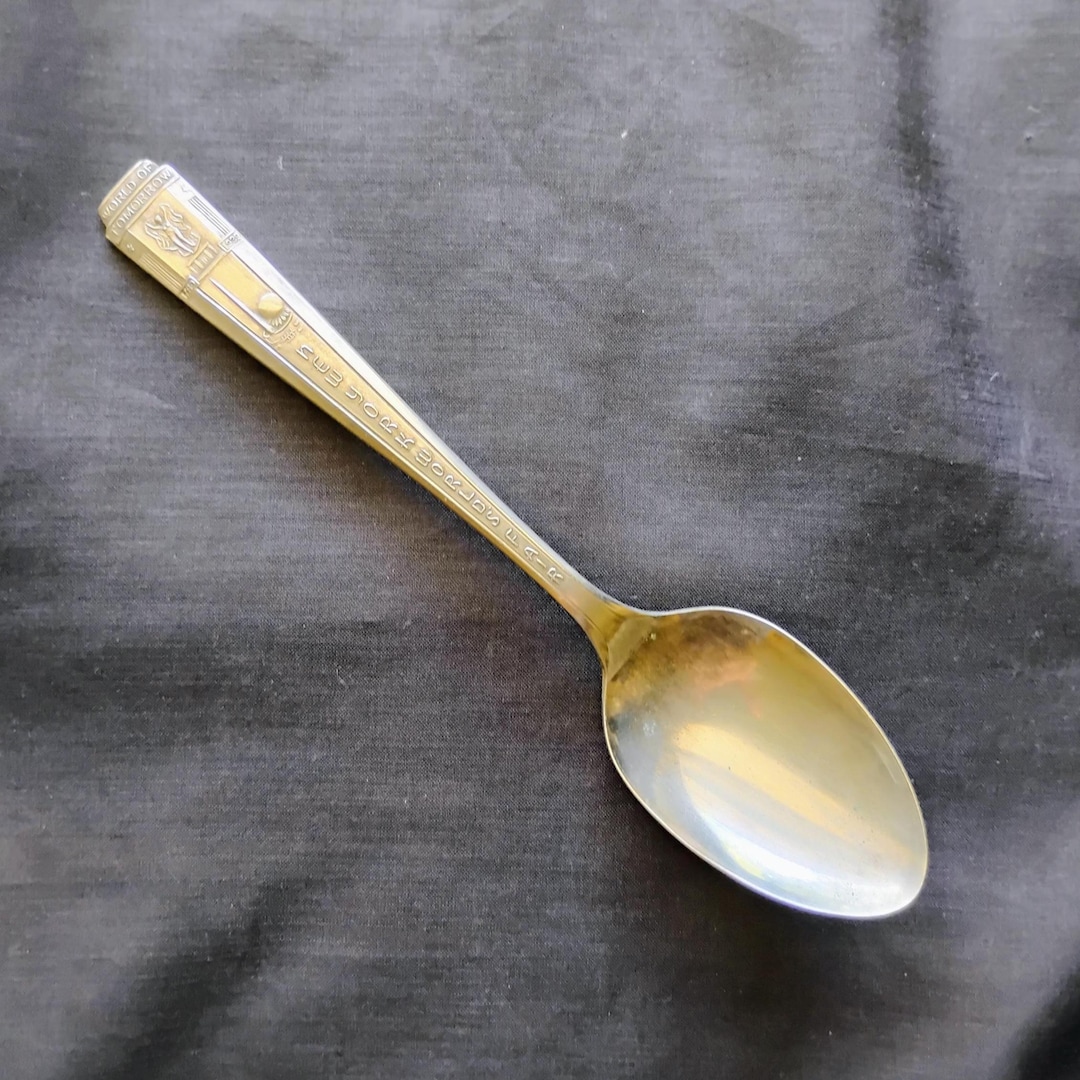 Vintage 1939 Worlds Fair New York Spoon, World of Tomorrow Deerfield ...