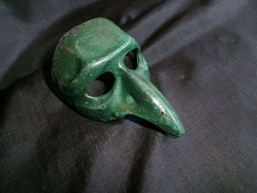 Vintage Painted Metal Raven Skull, Freaky Creepy Gothic Decor - Etsy