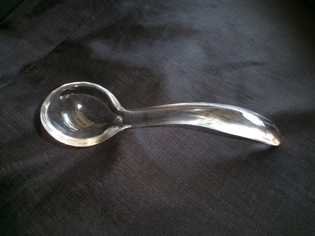 Vintage Glass Ladle, Old Glass Mayonnaise Spoon, Small Old Mayo or ...