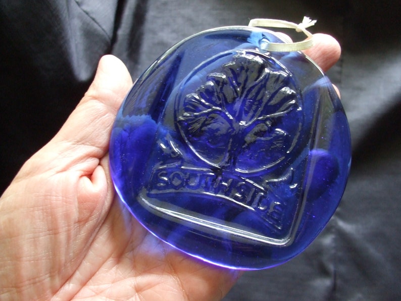 Vintage Blenko Tree Suncatcher Cobalt Blue Glass Sun Catcher - Etsy