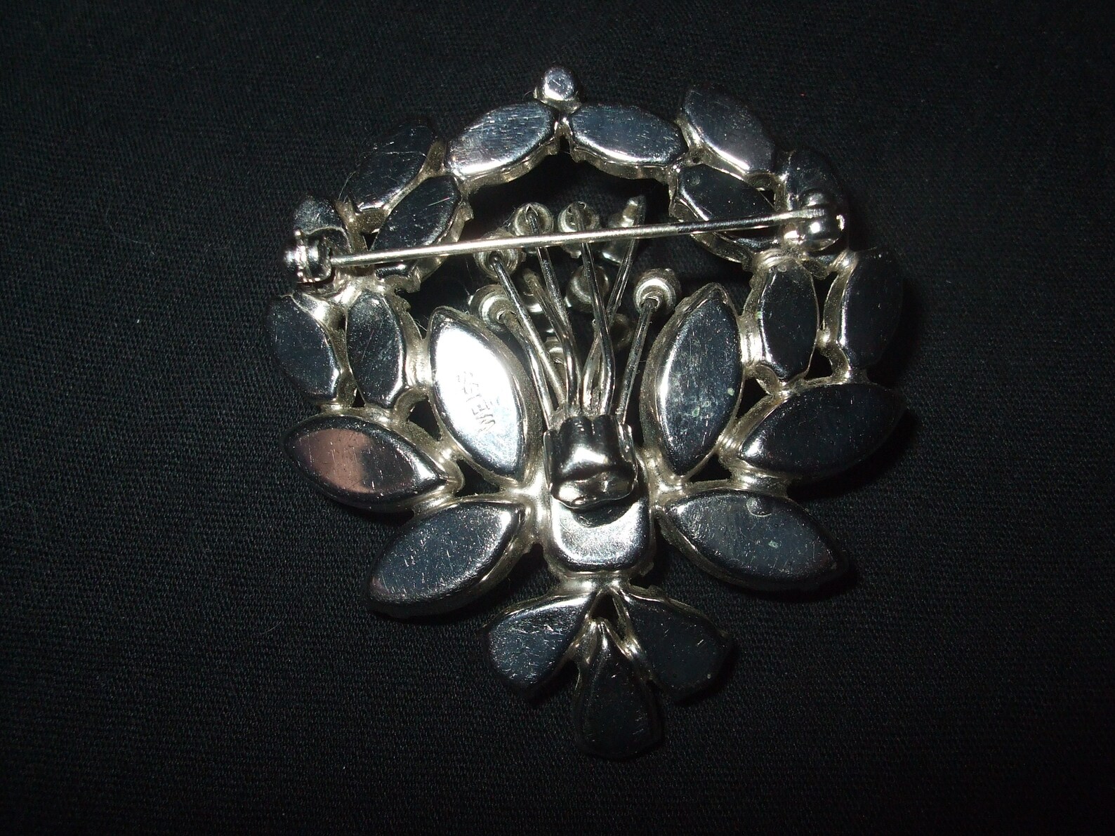 Vintage Weiss White Rhinestone Brooch HTF Signed Large | Etsy