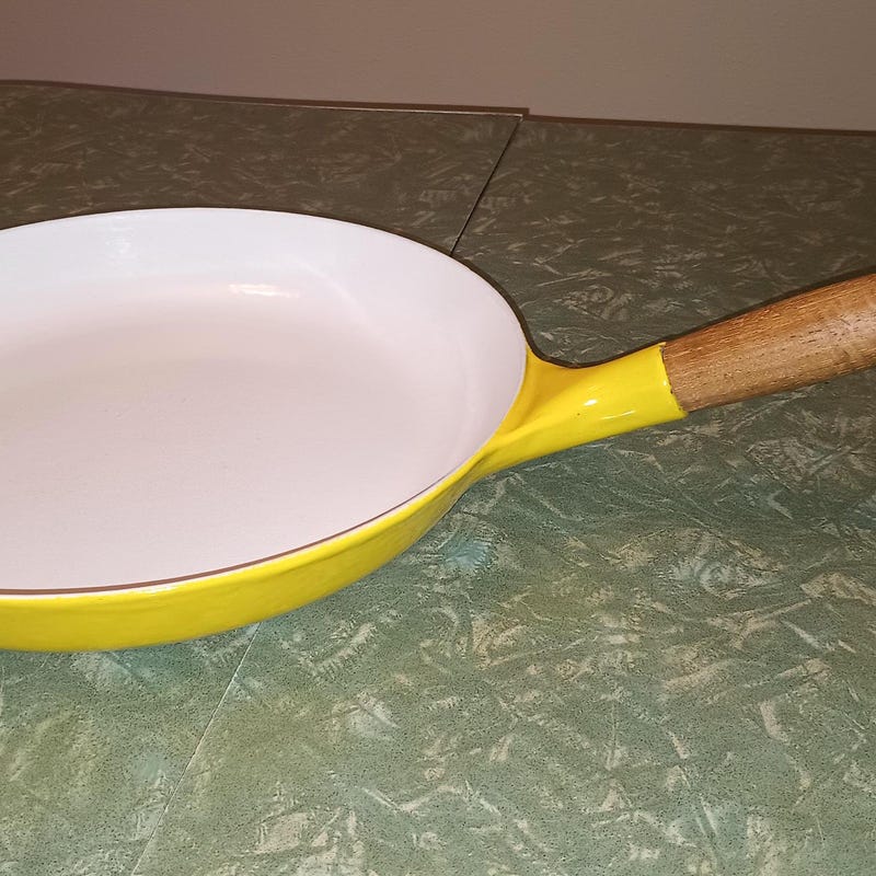 Yellow Enamel Pan - Etsy