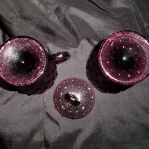 Vintage Stippled Star L G Wright Creamer and Sugar Set, HTF Amethyst ...