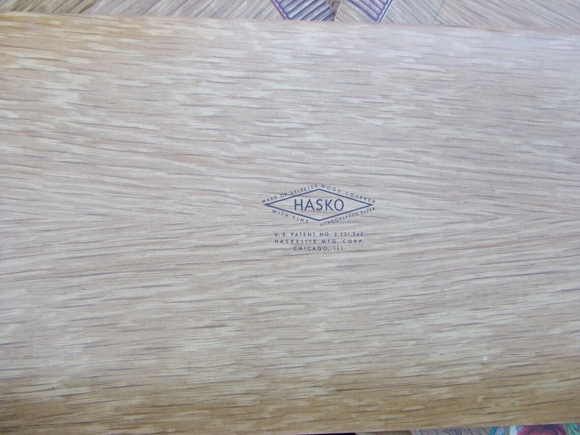 Vintage Hasko Floral Trays Set of 6 Wood and Paper Flower | Etsy