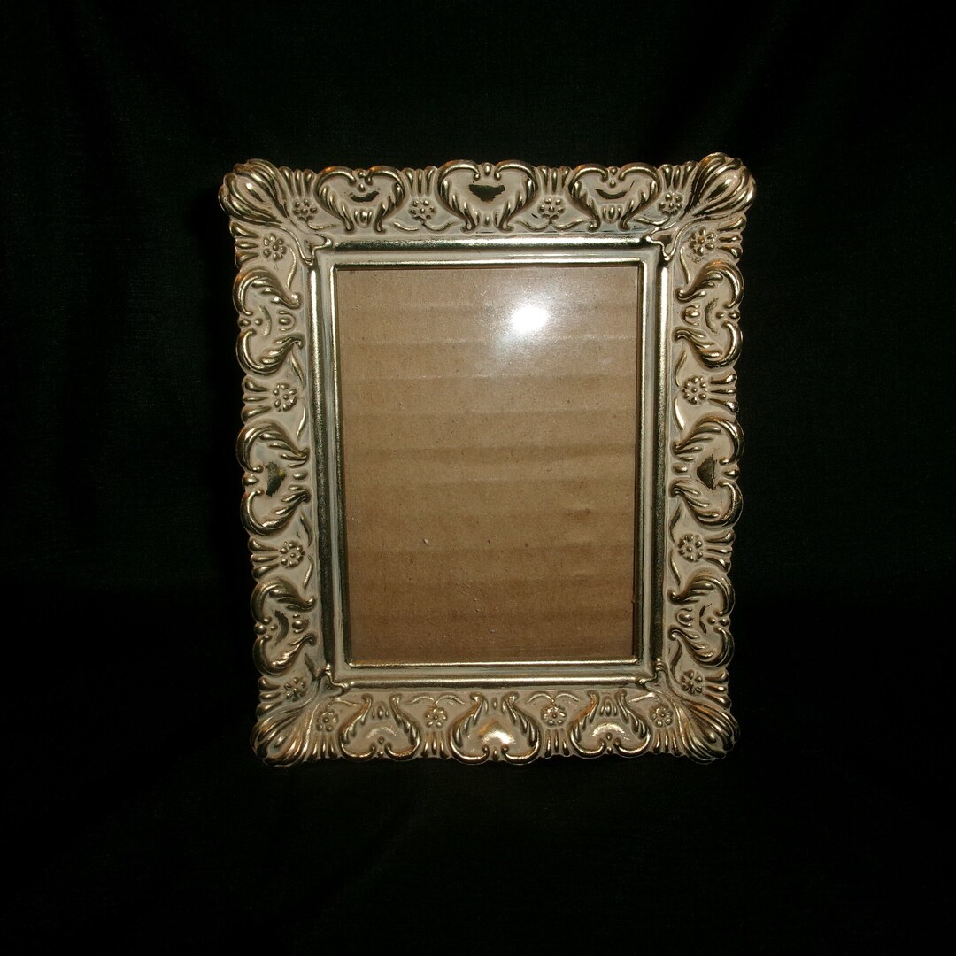Vintage Hollywood Regency Photo Frame, Small Mid Century Metal Filigree ...