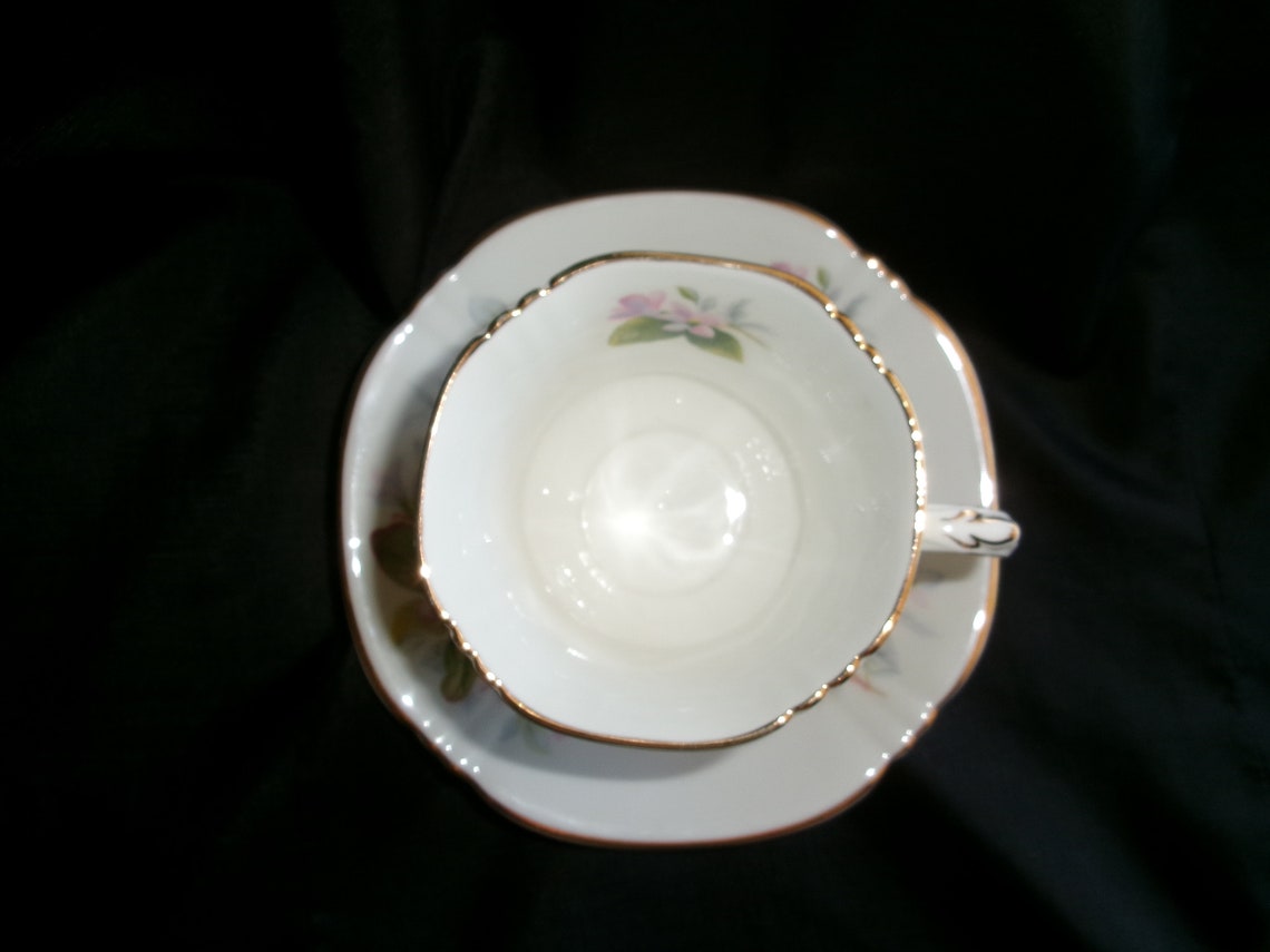 Vintage Mayflower Pattern Cup and Saucer, Royal Adderley Canadian ...