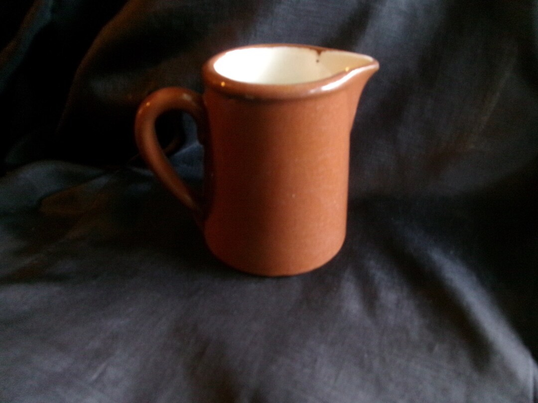 Antique Guernsey Cooking Ware Mini Creamer, Vintage Small Brown Milk ...
