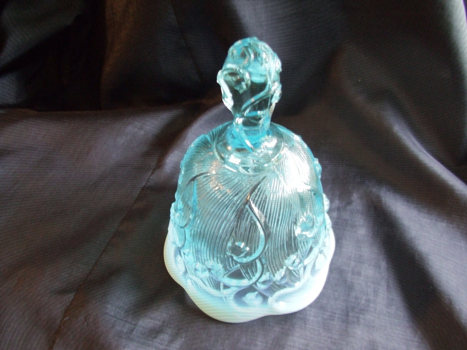 Vintage Fenton Lily of the Valley Blue Opalescent Bell - Etsy
