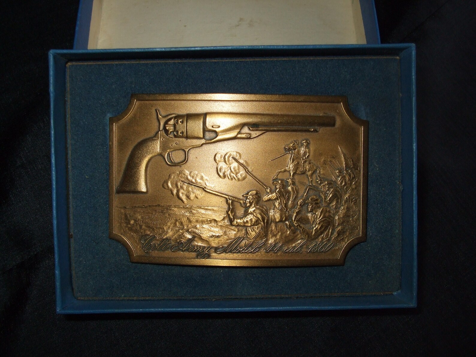 Vintage Colt Firearms Brass Buckle, Seventies Belt Buckle in Original ...