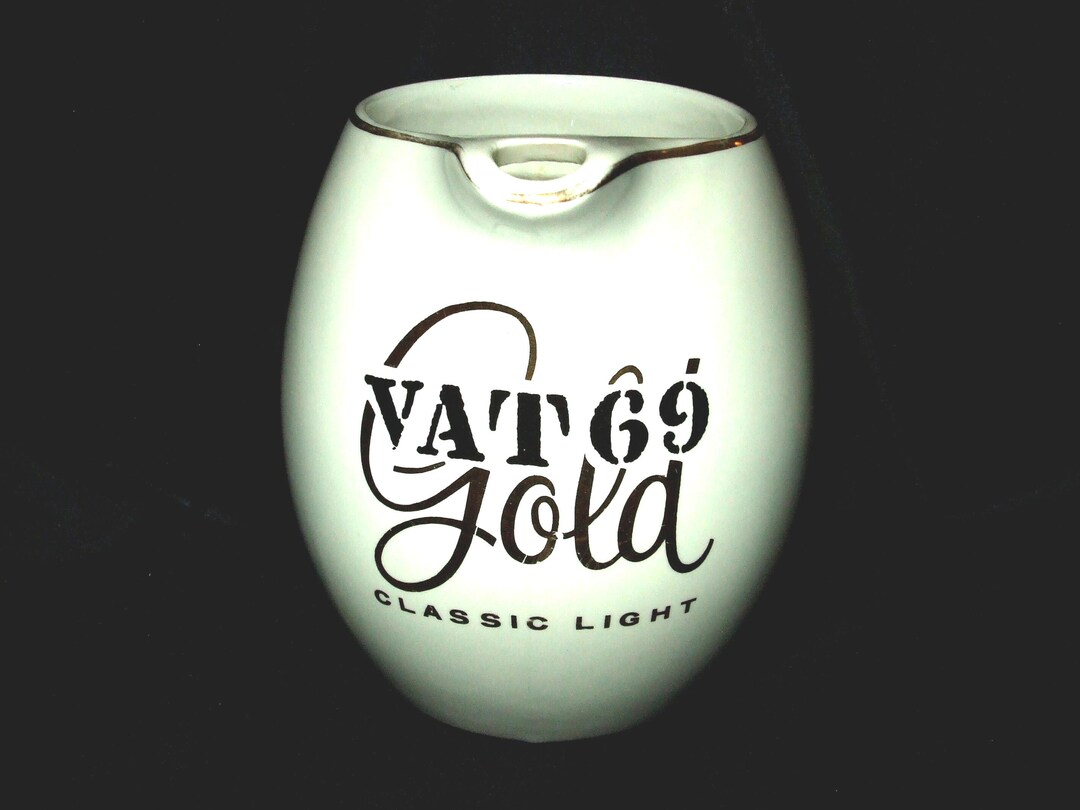 Vintage Vat 69 Gold Classic Light Pitcher, Pub Jug, Scotch Advertising ...