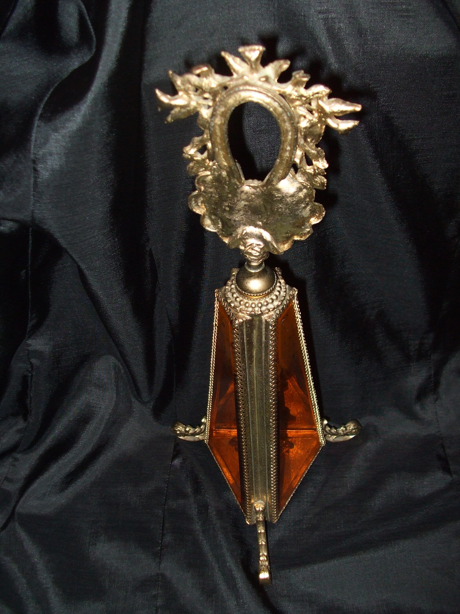 Vintage Hollywood Regency Perfume Bottle Golden Floral With - Etsy