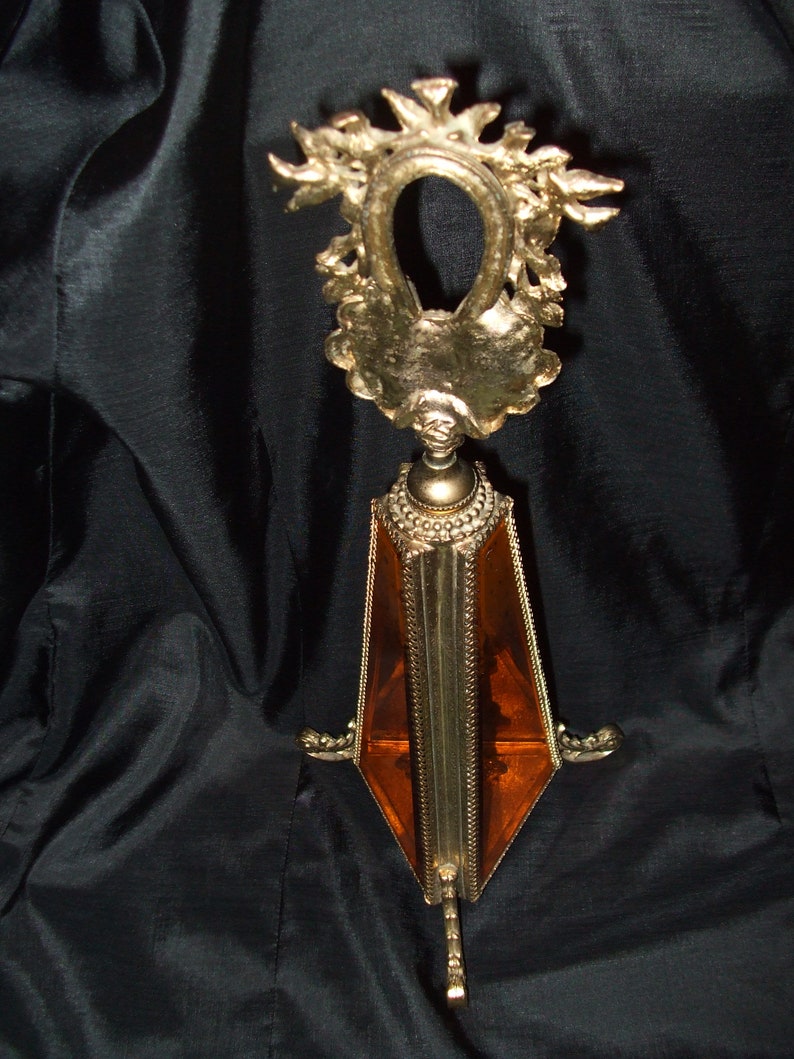 Vintage Hollywood Regency Perfume Bottle Golden Floral With - Etsy