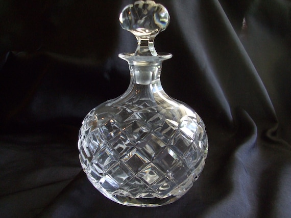 Vintage Glass Perfume Bottle Heavy Perfume Bottle With - Etsy