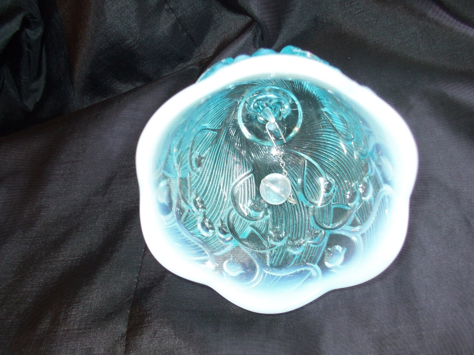 Vintage Fenton Lily of the Valley Blue Opalescent Bell - Etsy