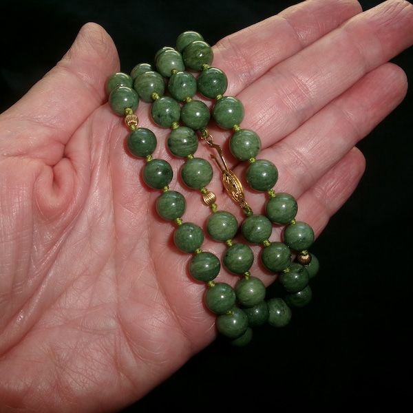 Jade Bead Necklace - Etsy