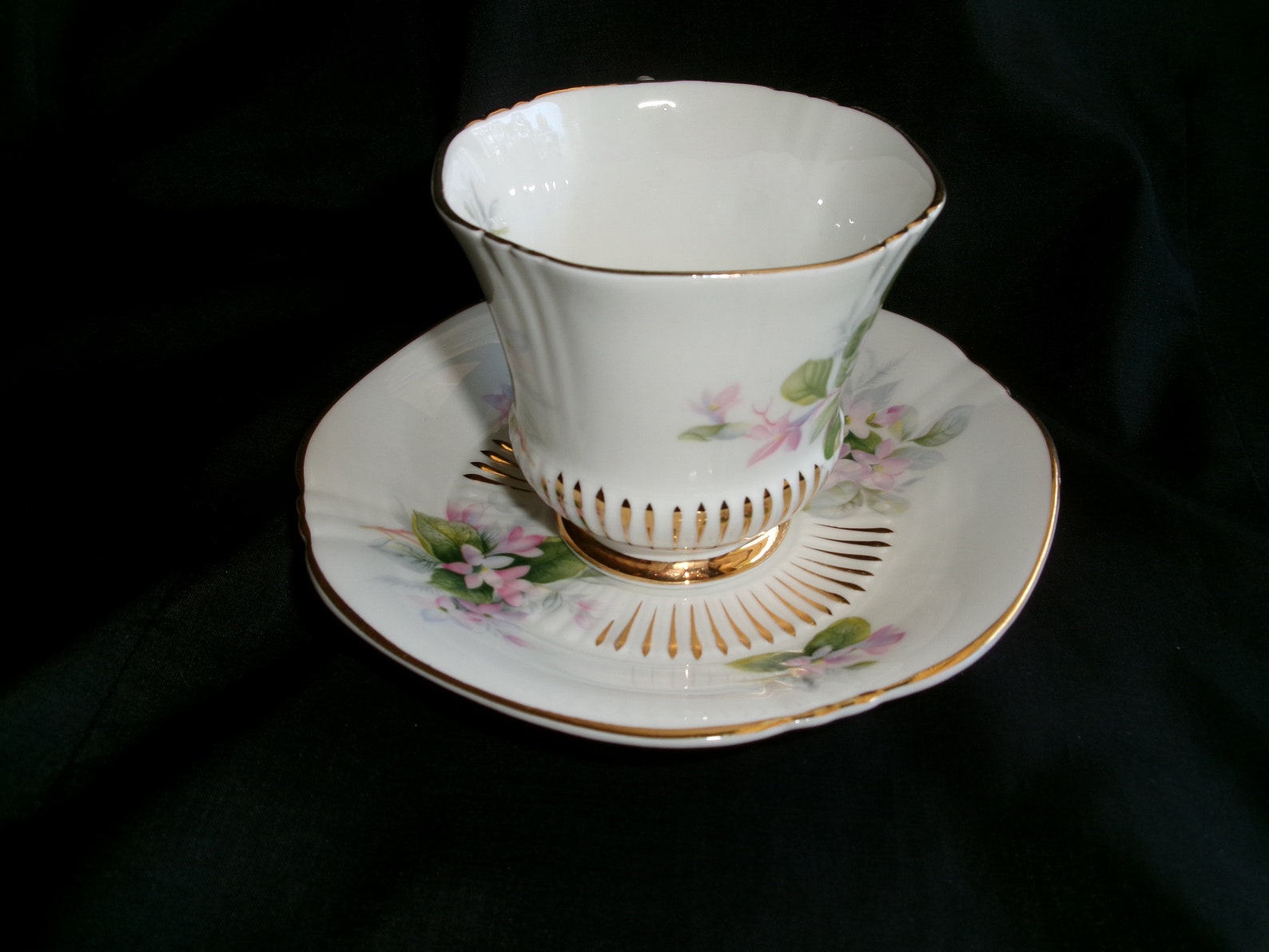 Vintage Mayflower Pattern Cup and Saucer, Royal Adderley Canadian ...
