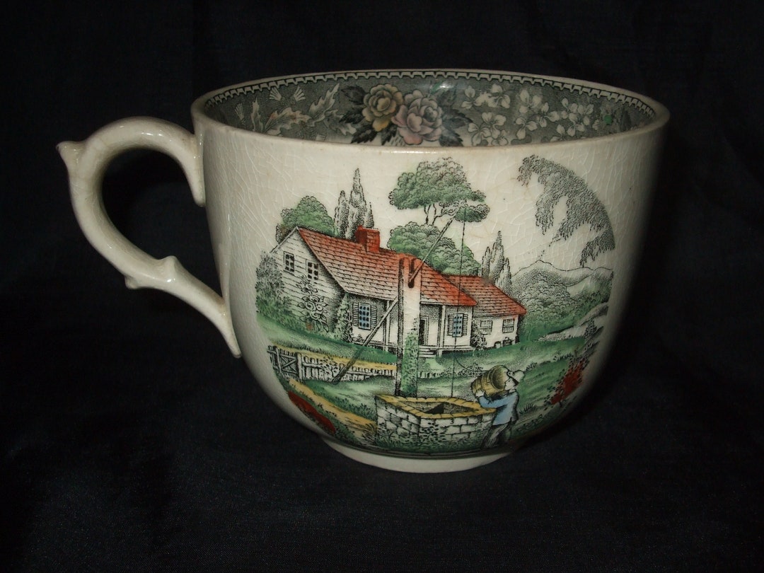 Antique Mountain Home by Adams Mush Cup, American Ways and Days Pattern ...