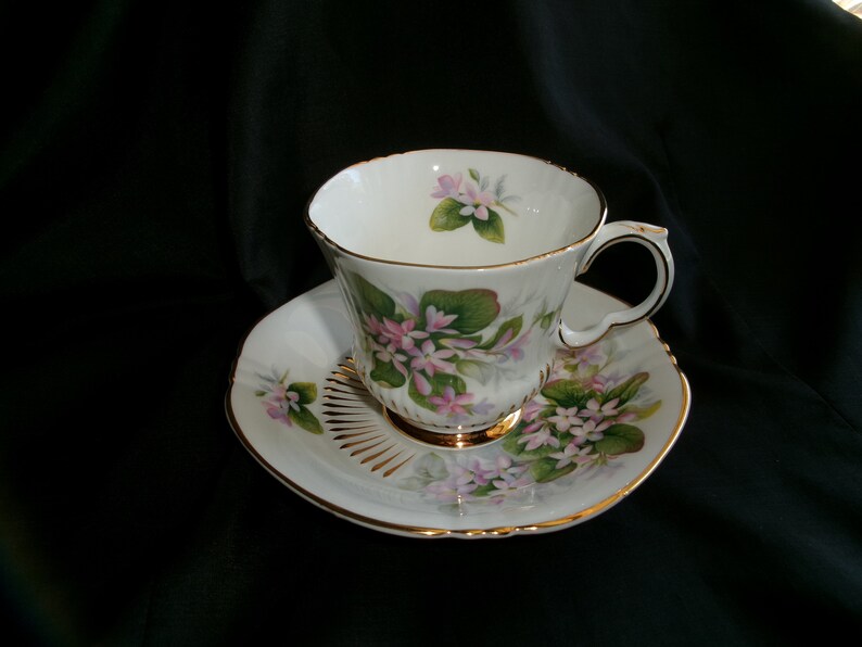 Vintage Mayflower Pattern Cup and Saucer, Royal Adderley Canadian ...