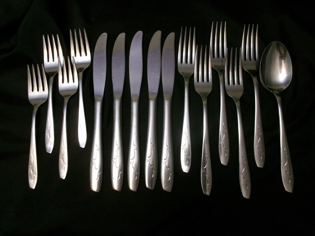Vintage Mardi Gras Starburst Stainless Steel MCM Flatware by Silco ...