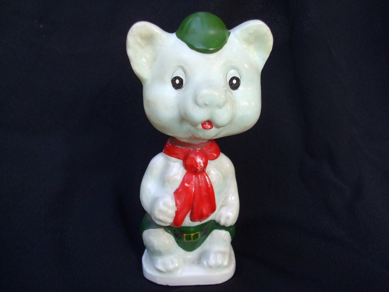 Vintage Ceramic Bobblehead Unusual Made in Japan Bear - Etsy
