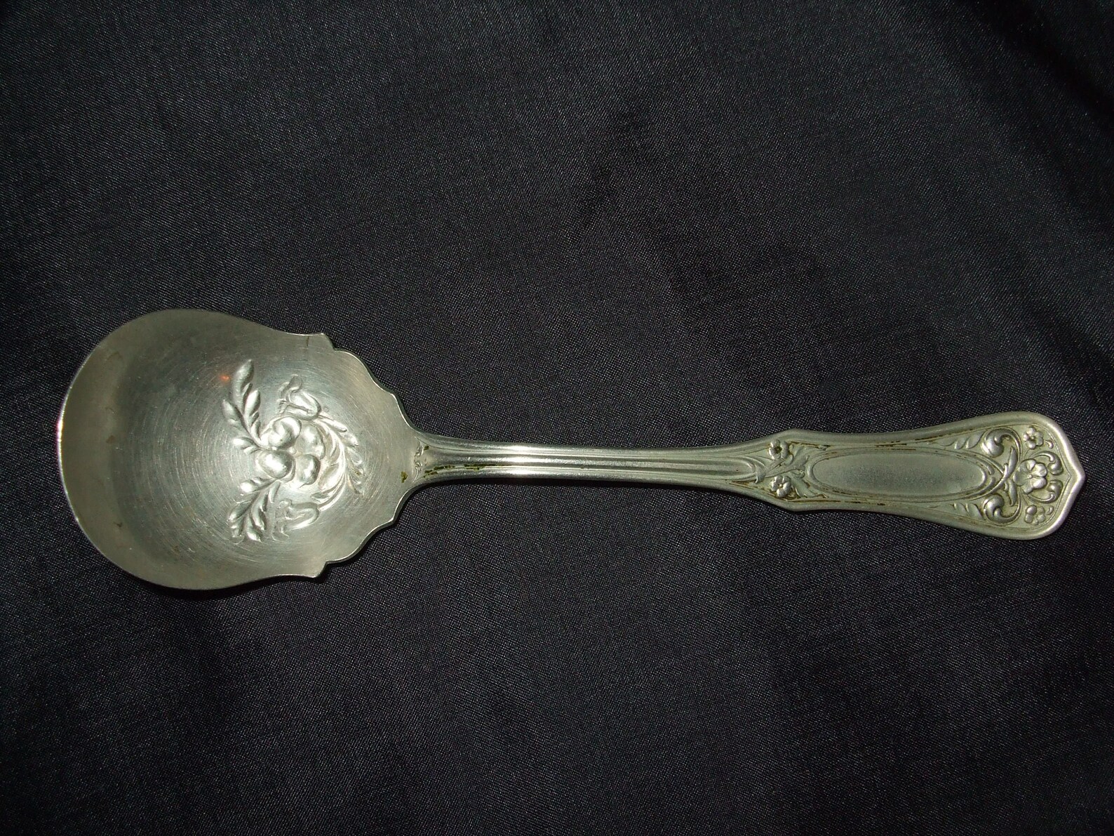 Antique Nickel Silver Spoons, Old Rogers Art Nouveau Florals, Lot of 3 ...