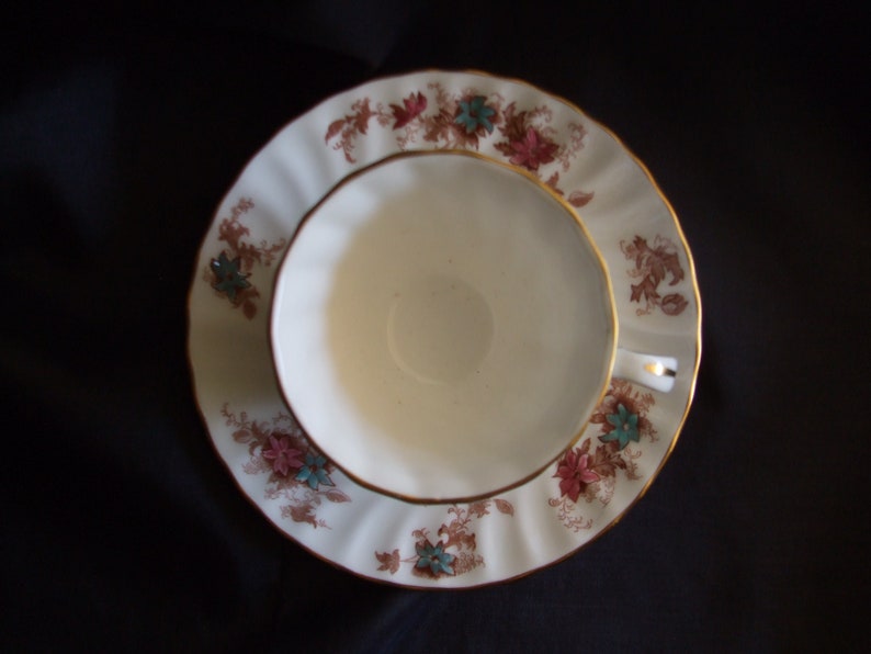 Vintage Minton Ancestral Pattern Cup and Saucer Fine Bone - Etsy