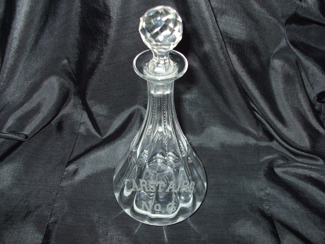 Antique Carstairs No 6 Decanter, Paneled Zipper Type Pattern, Unusual ...