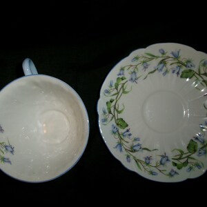 Vintage Harebell Pattern Shelley China Cup and Saucer, English Fine ...