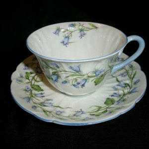 Vintage Harebell Pattern Shelley China Cup and Saucer, English Fine ...
