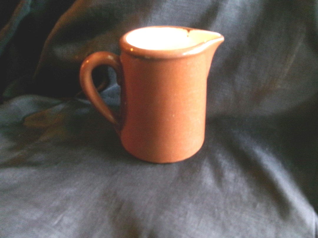Antique Guernsey Cooking Ware Mini Creamer, Vintage Small Brown Milk ...