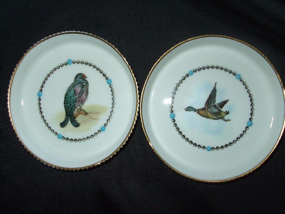 Vintage Royal Worcester Coasters, Set of 2 Wild Birds Coasters Pin ...