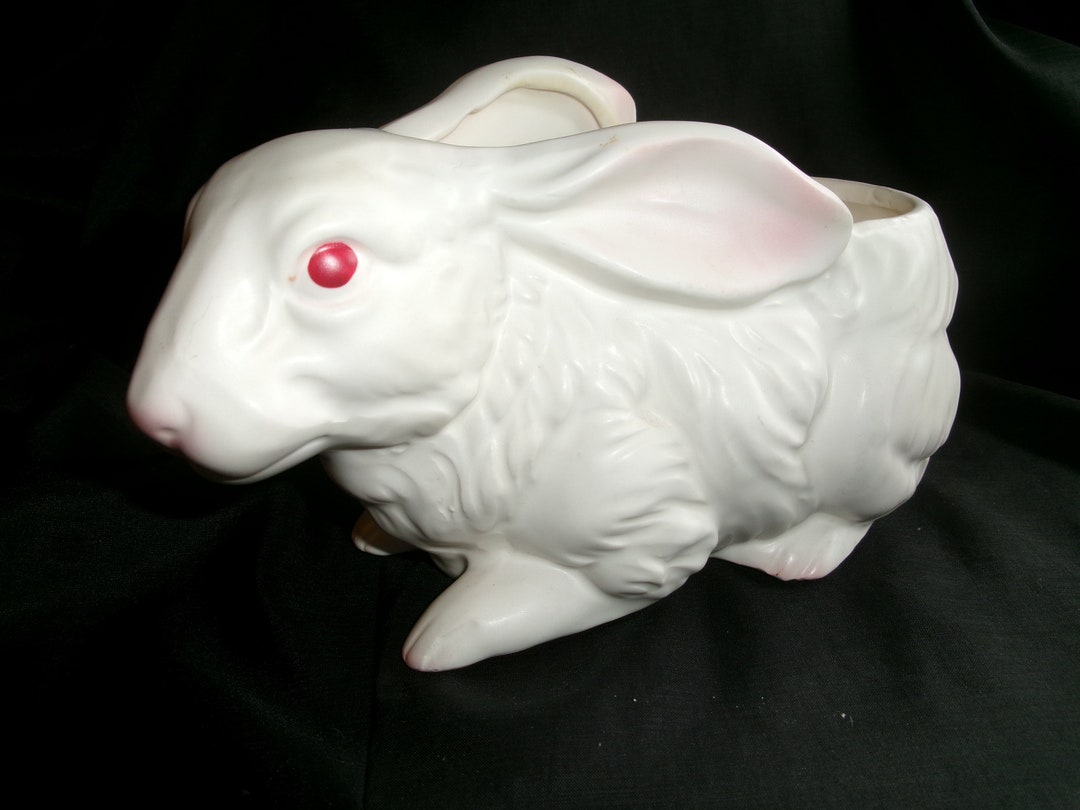 Vintage Napco White Rabbit Planter, HTF Napcoware Easter Bunny, Easter ...