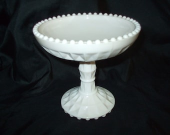 Vintage Shell Pink Milk Glass Dish, Jeanette Glass Windsor Pattern ...