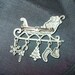 Vintage JJ Santa Sleigh Pin, Silvertone Rhinestone Jonette Christmas ...