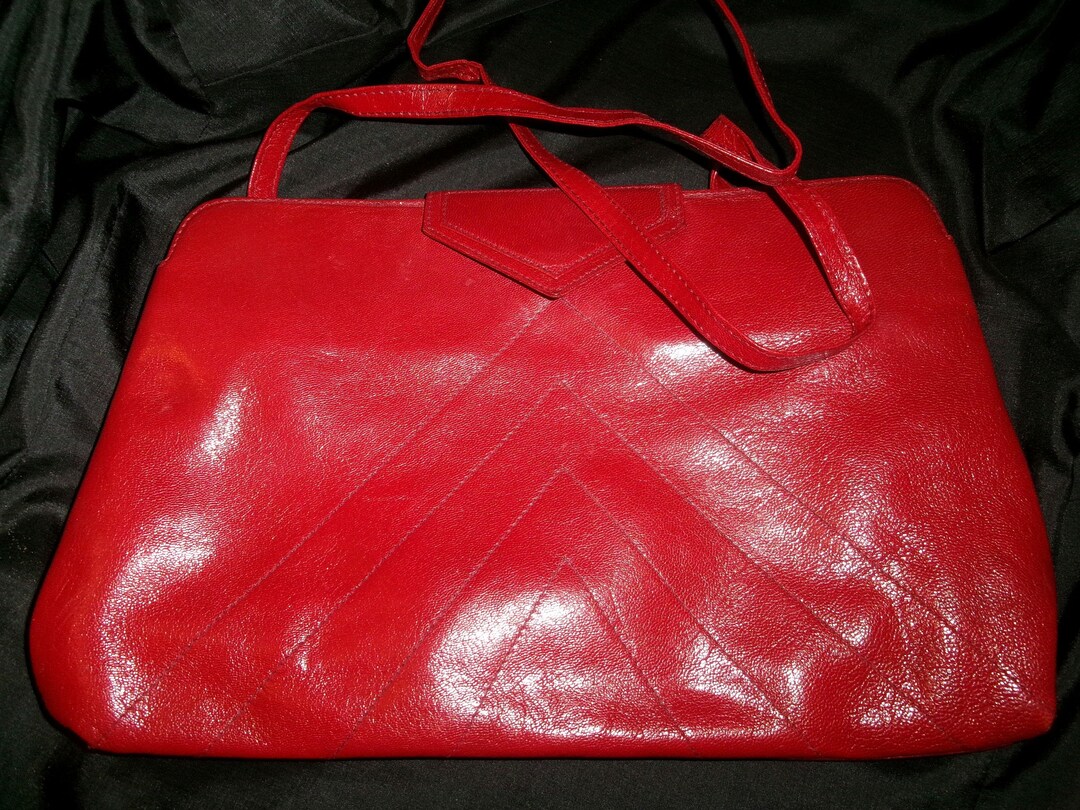 Vintage Barbara Bolan Clutch Bag With Long Strap, Made in Italy Bolan ...