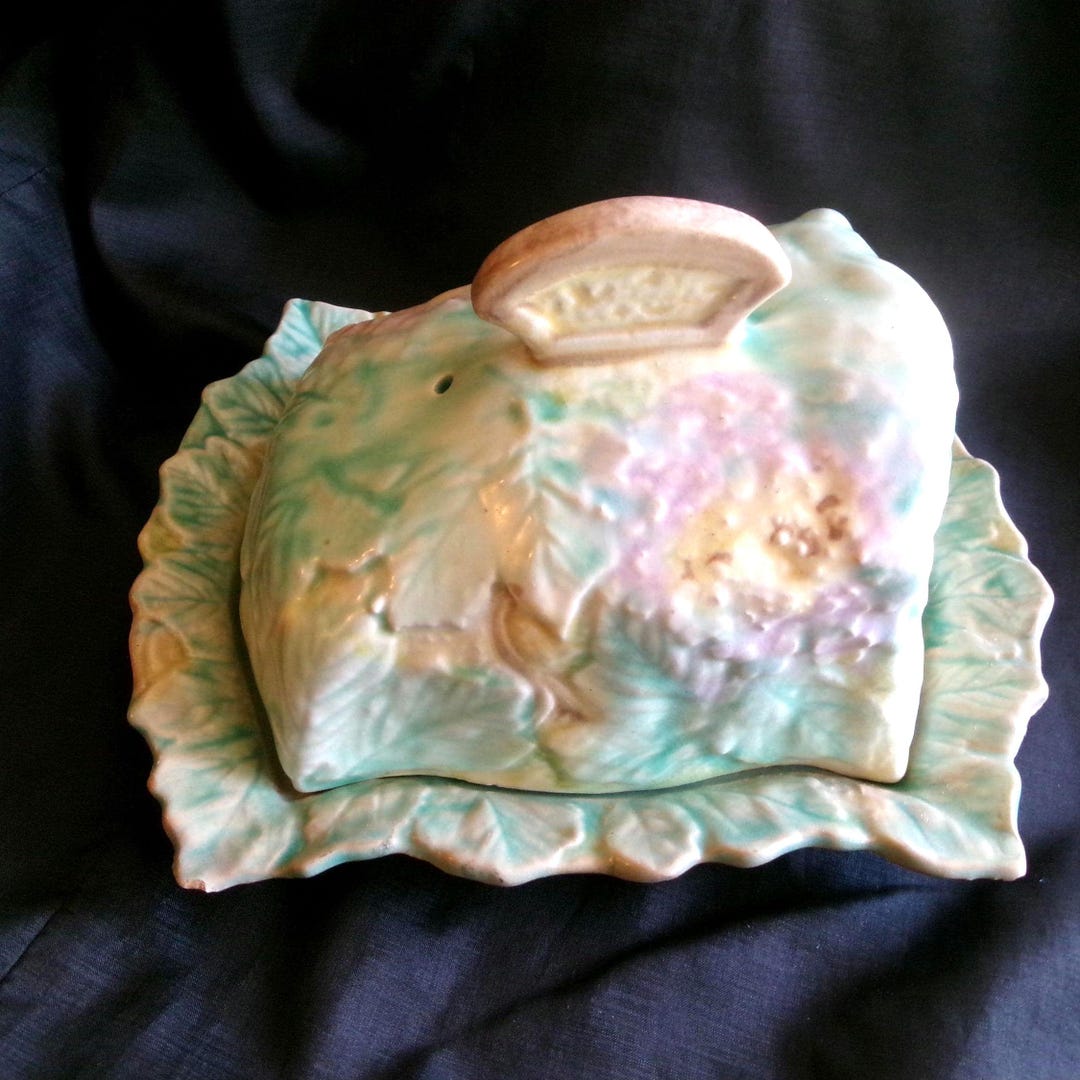 Vintage Avon Ware Floral Cheese Dish or Butter Keeper, Covered Dish ...
