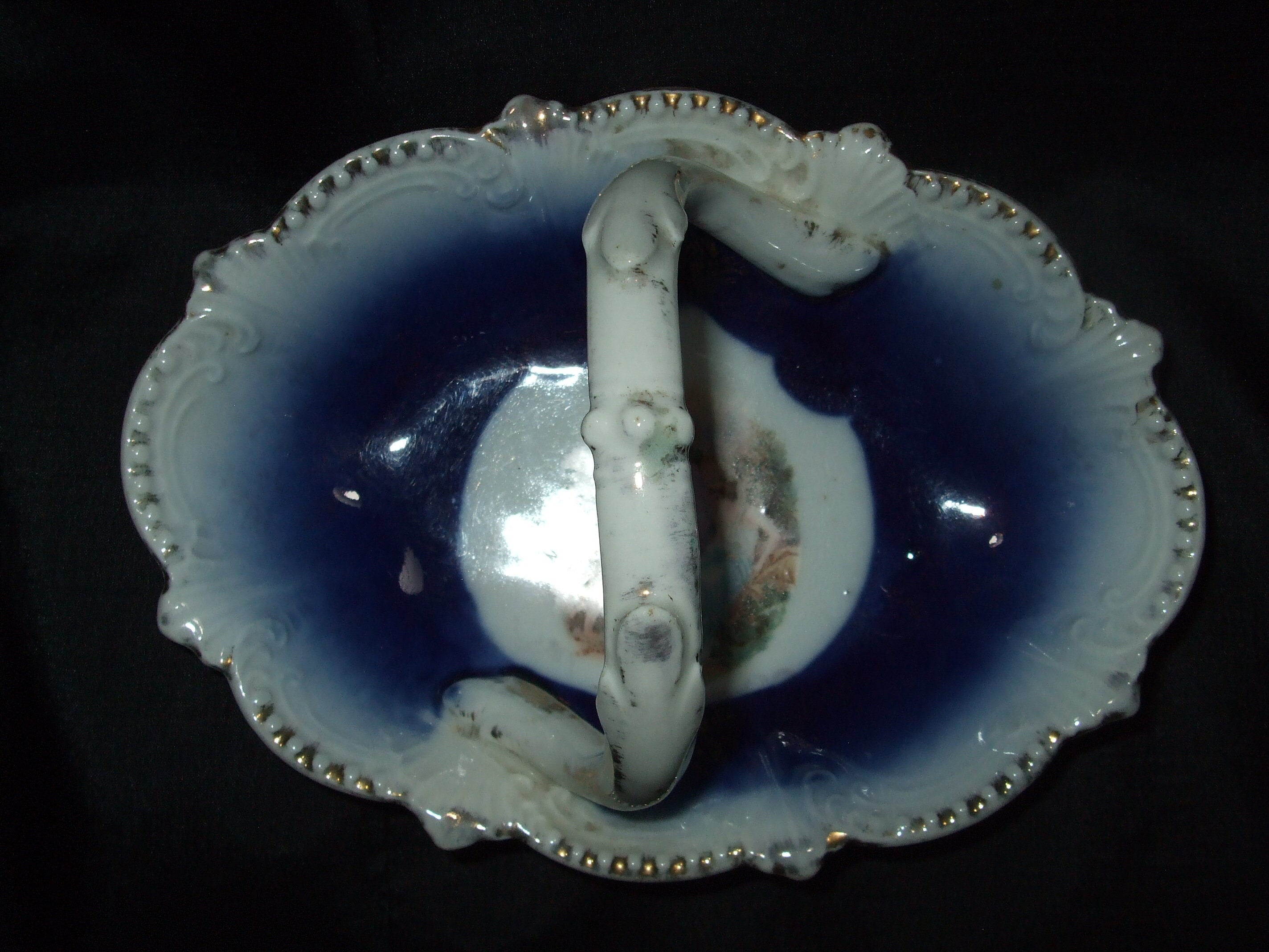 Antique PMB Royal Bavaria Handled Small Dish, Vintage Dish With Maidens ...