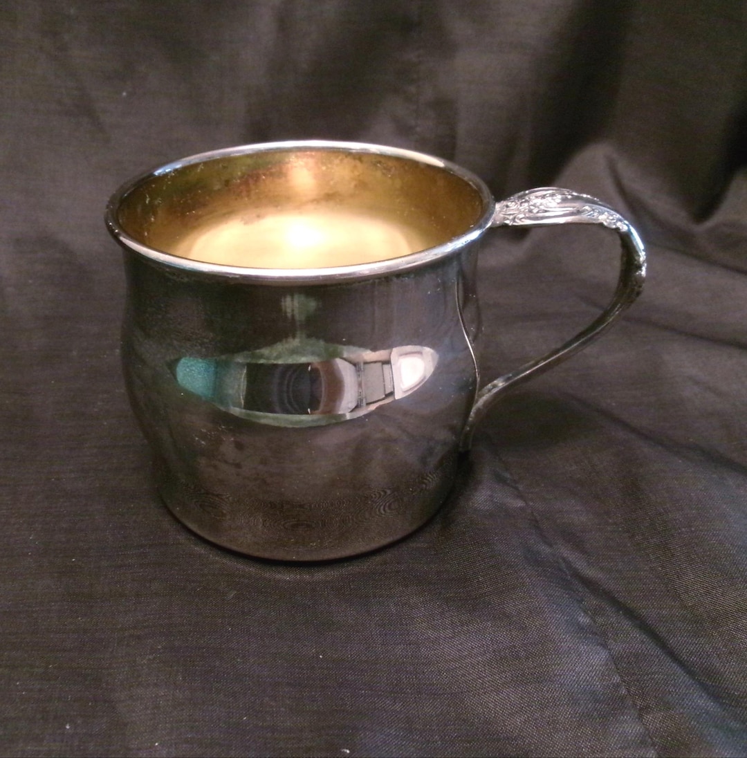 Vintage Oneida Community Childs Cup With Ornate Spoon Handle, Old ...