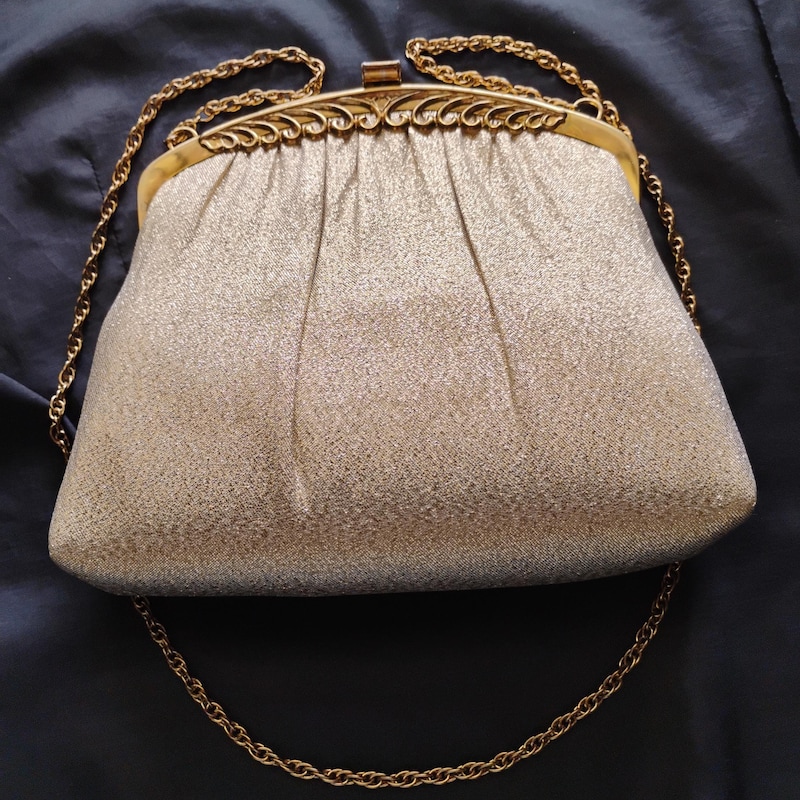 Vintage Gold Lame Purse - Etsy