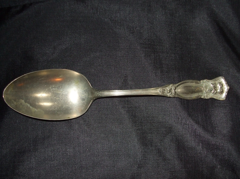 Antique Nickel Silver Spoons, Old Rogers Art Nouveau Florals, Lot of 3 ...