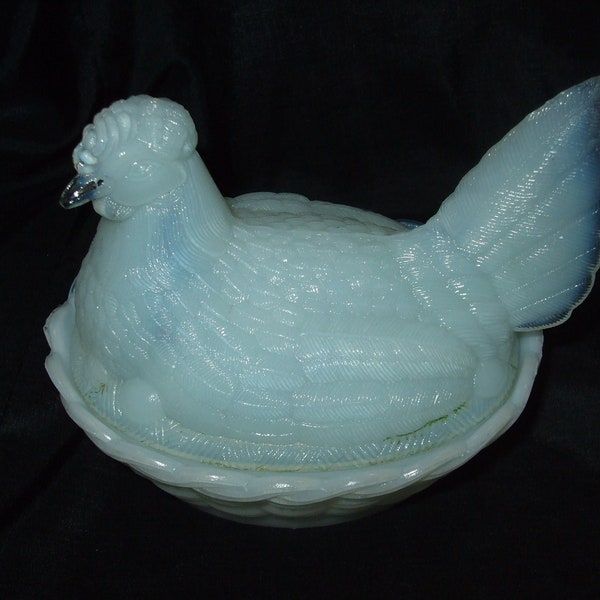 Milk Glass Chicken - Etsy