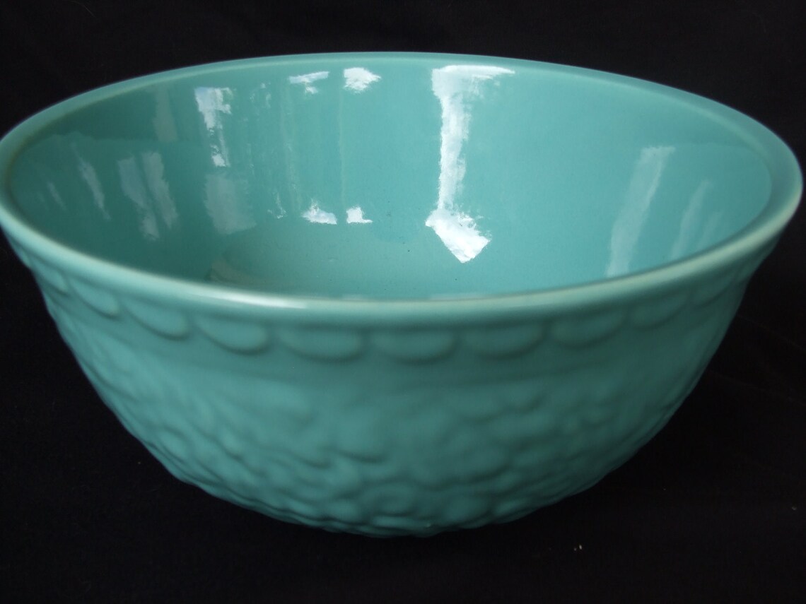 Vintage Blue Haeger Bowl Turquoise Console or Serving Bowl - Etsy