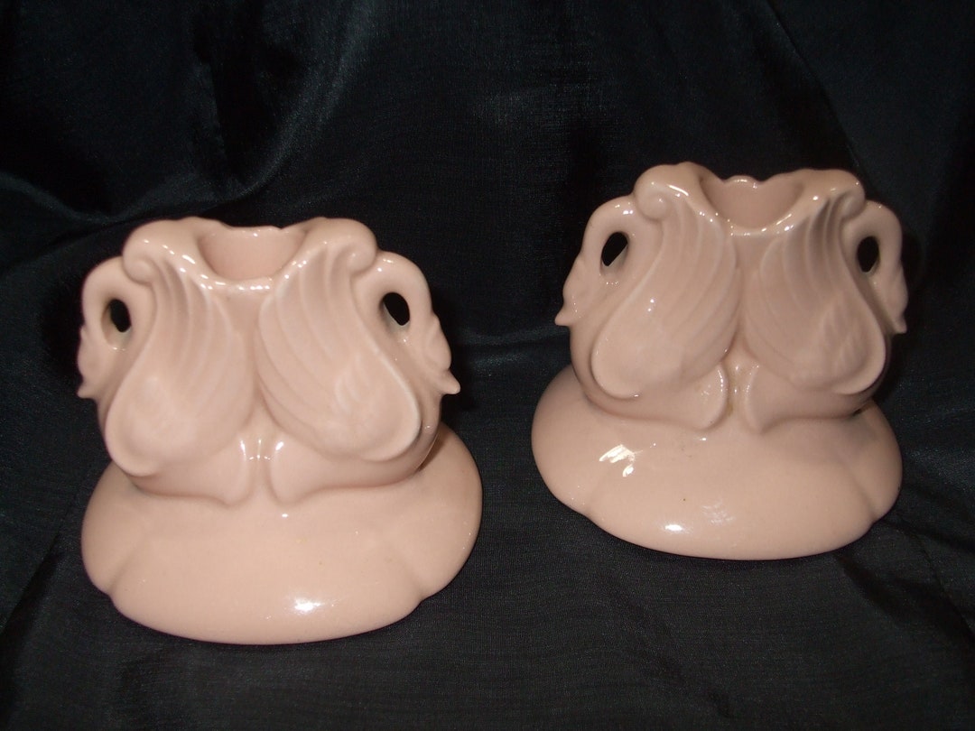 Vintage Chadwick China Swan Candle Holders Chadwick of - Etsy