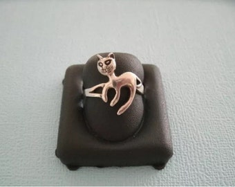 Vintage Kitty Cat Ring Sterling 925 BKC-KRNG87 - Etsy